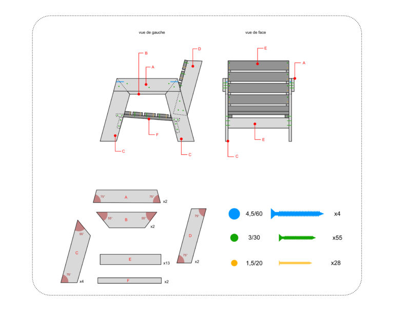 Je fabrique un fauteuil en bois de recup et de palettes - KASTOR Corp.